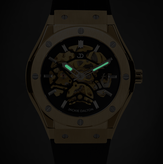 Bucharest Skeleton Automatic | Gold | Jackie Dalton Watches